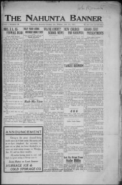 The Nahunta banner. (Nahunta, Brantley County, Ga.) 19??-1925, January ...
